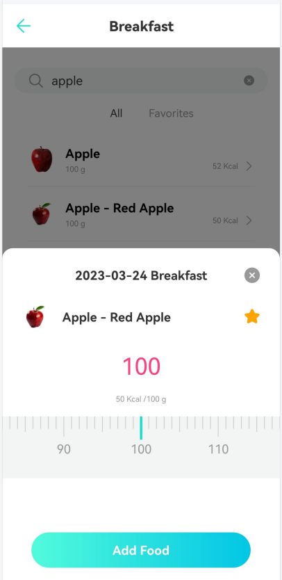 Wie bearbeite ich die Nahrungsaufnahme mit der EufyLife App, nachdem sie übermittelt wurde?